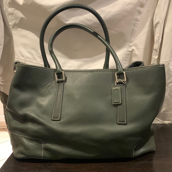 Coach | Bags | Vintage Coach Tote Dark Forest Green | Poshmark